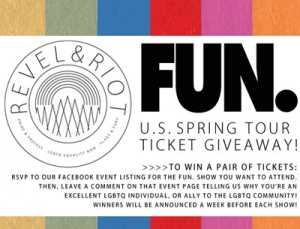 Revel & Riot’s Fun. U.S. tour ticket giveaway! | Revel & Riot